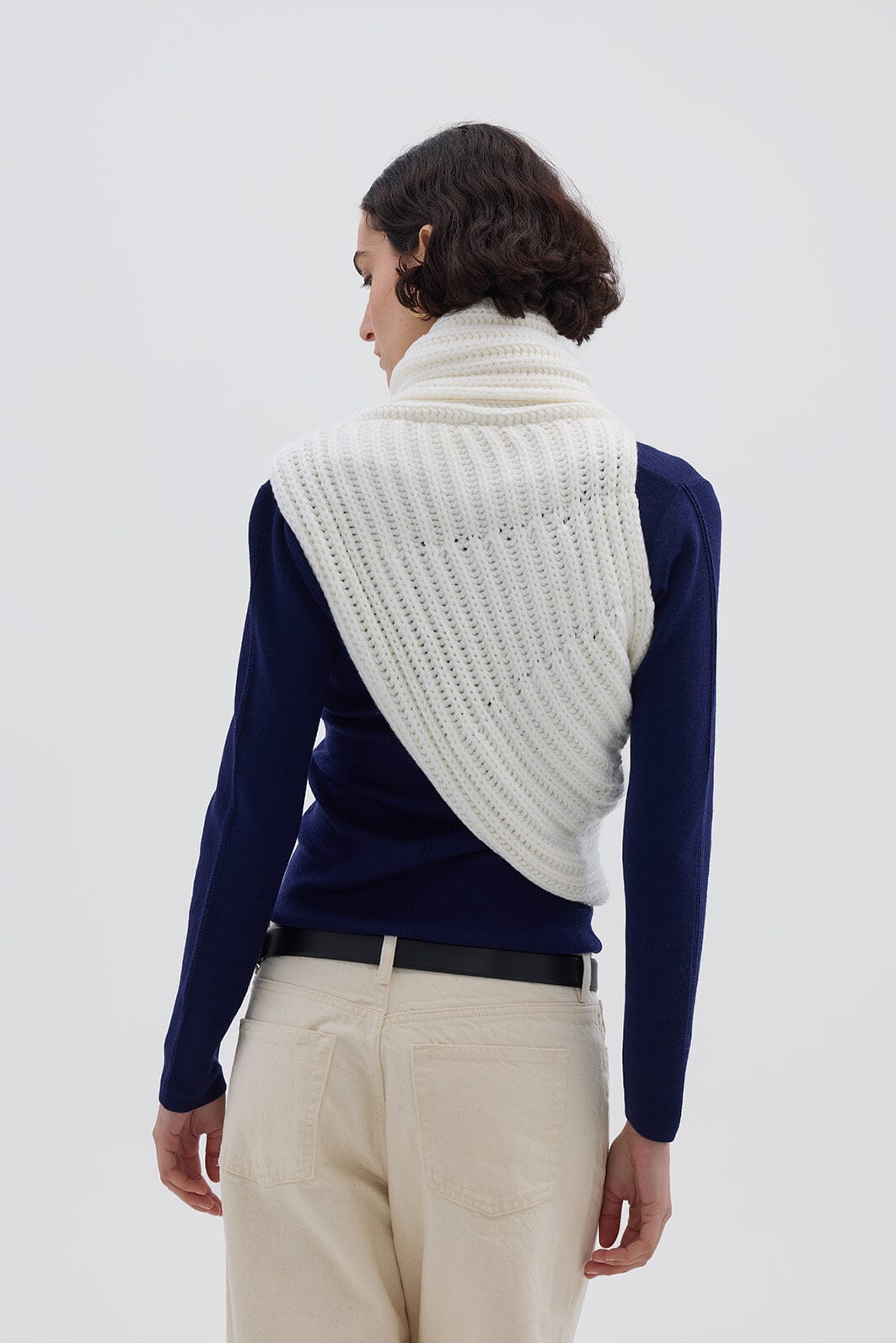 Cream Snood | Textured Merino Wool Scarf – Iris and Wool